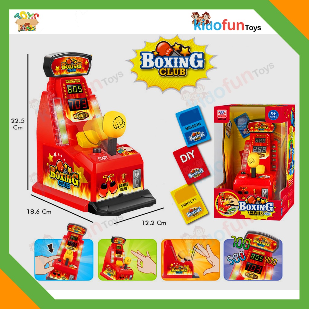Jual Board Game Boxing Punch Club Machine / Family Arcade Flick Finger ...