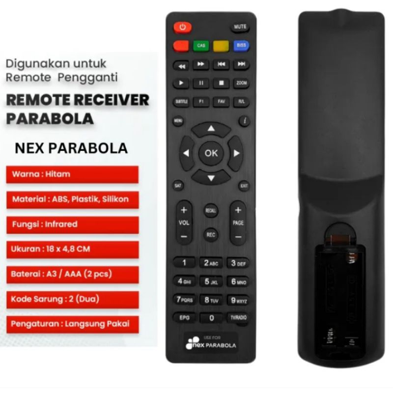 Jual Remot Remote Receiver Nex Parabola Mola Merah Kuning Hitam ...