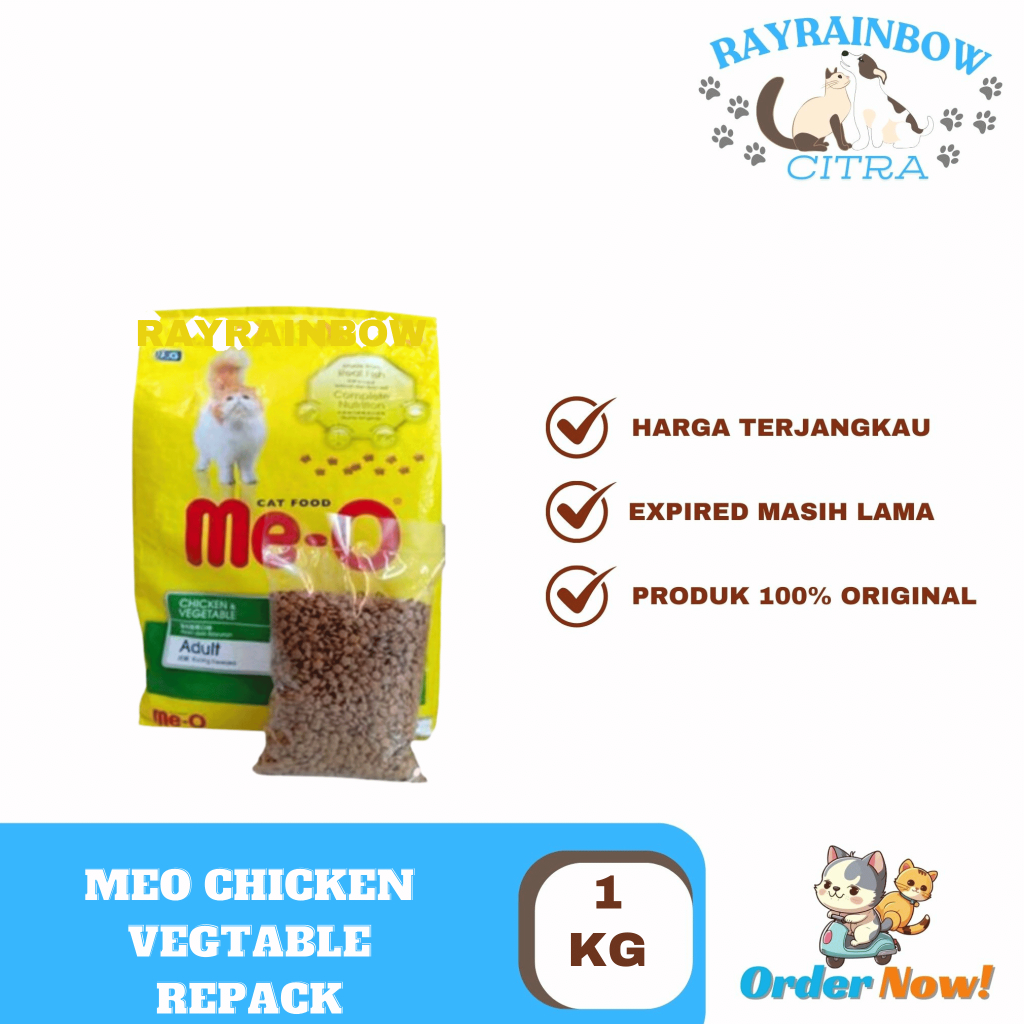 Jual Makanan Kucing Me-O / MEO CHICKEN & VEGETABLE makanan kucing ...