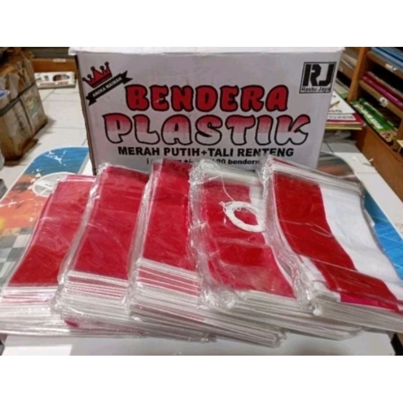 Jual Bendera tali merah putih 1 pak (isi 20 ) lembar panjang 5 meter ...