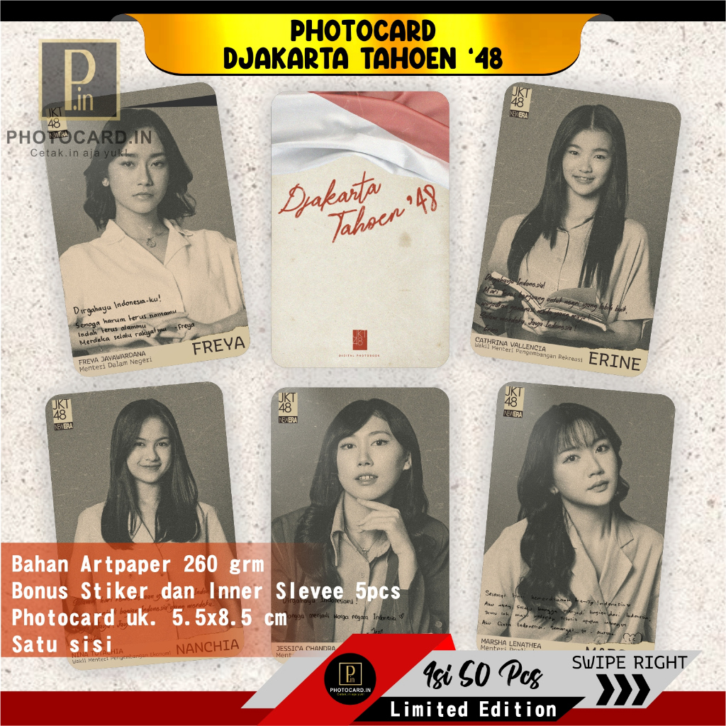 Jual Photocard JKT48 Edisi Djakarta Tahoen '48 isi 50 pcs (Free Stiker ...