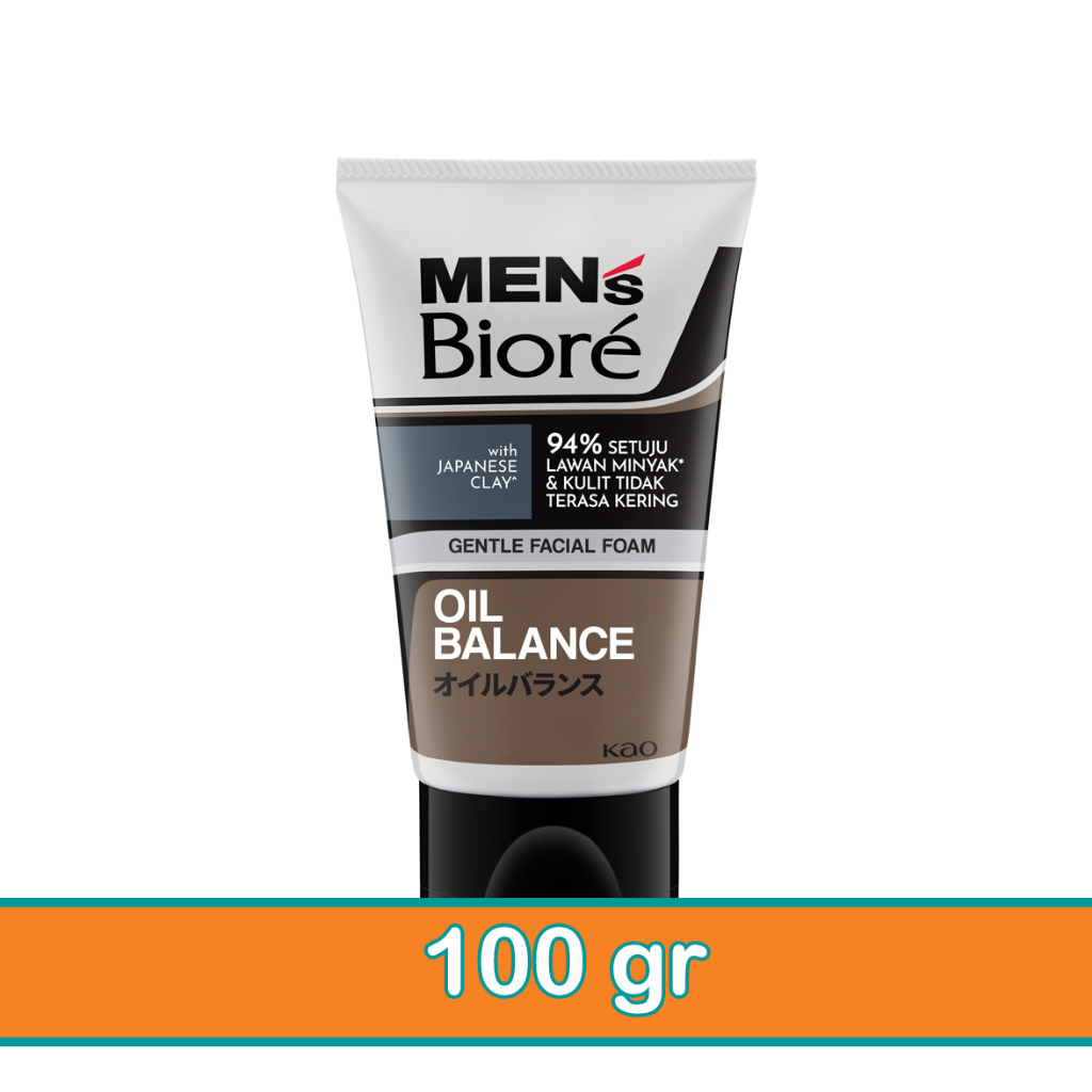 Jual Men's Biore Oil Balance Gentle Facial Foam 100 gr | Shopee Indonesia