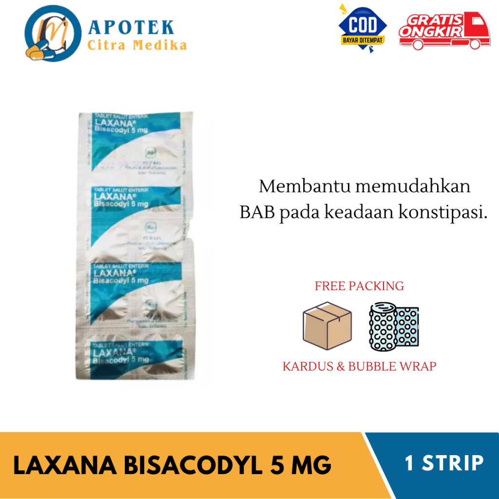 Jual Laxana Bisacodyl 5MG 𝟏 𝐒𝐓𝐑𝐈𝐏 𝐈𝐒𝐈 𝟏𝟎 𝐓𝐀𝐁𝐋𝐄𝐓 - Mengatasi Sembelit ...