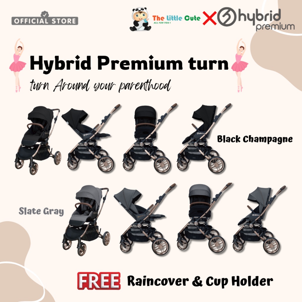 Jual Hybrid Premium Turn Stroller Stroller Reversible Seat Stroller 360 ...