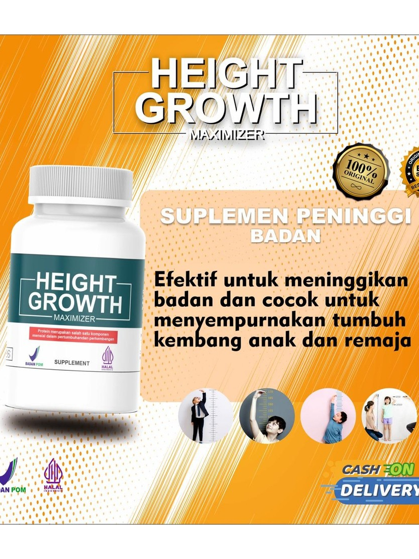 Jual HEIGHT GROWTH Suplemen Peninggi Badan Ampuh Tambah Tinggi Badan ...