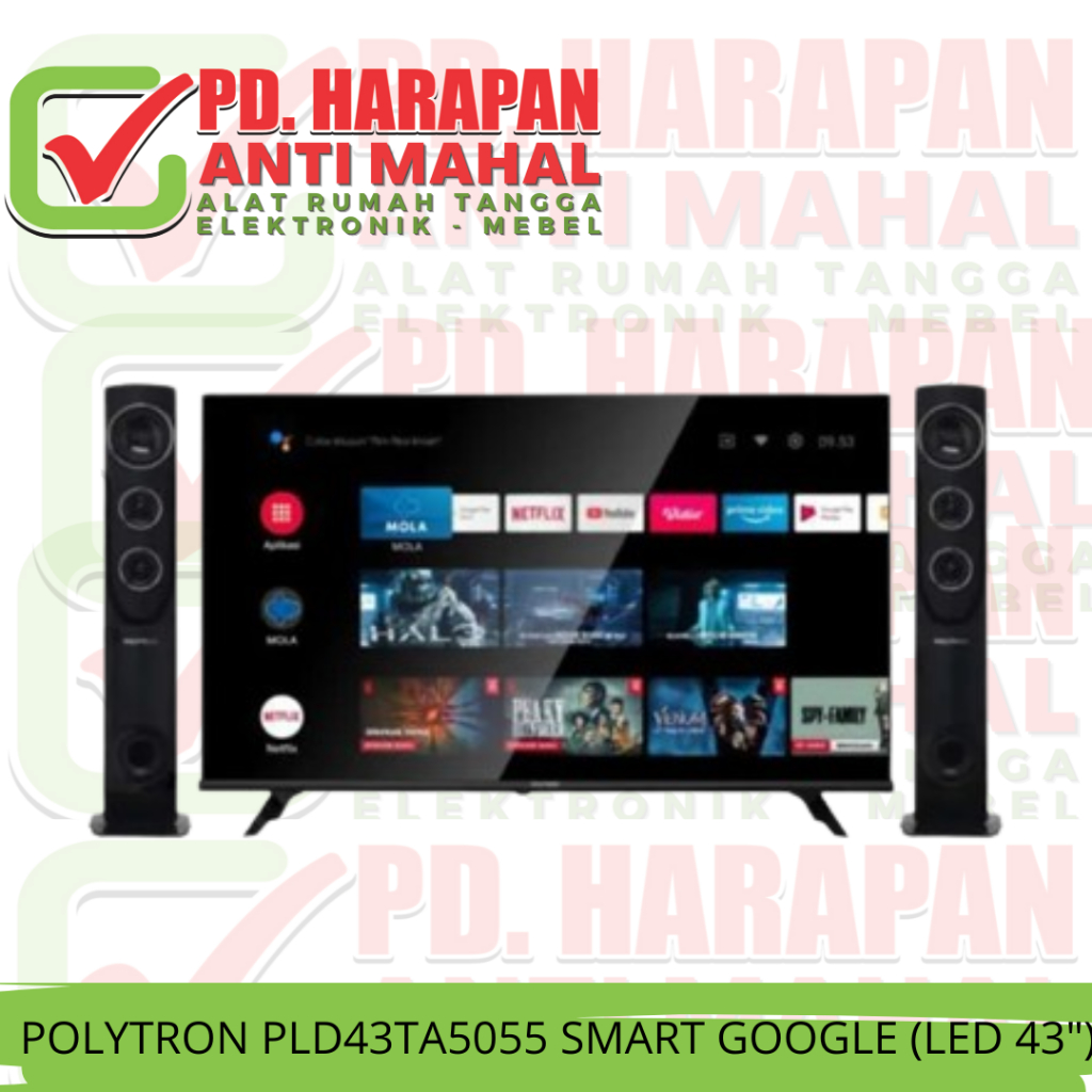 Jual POLYTRON PLD43TA5055 SMART GOOGLE (LED 43")*/POLYTRON 43 INCH ...