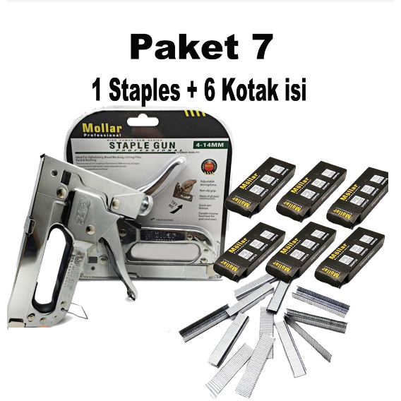 Jual Staple Tembak Tacker Staples Gun Stepler Hekter mollar 3in1 jok ...