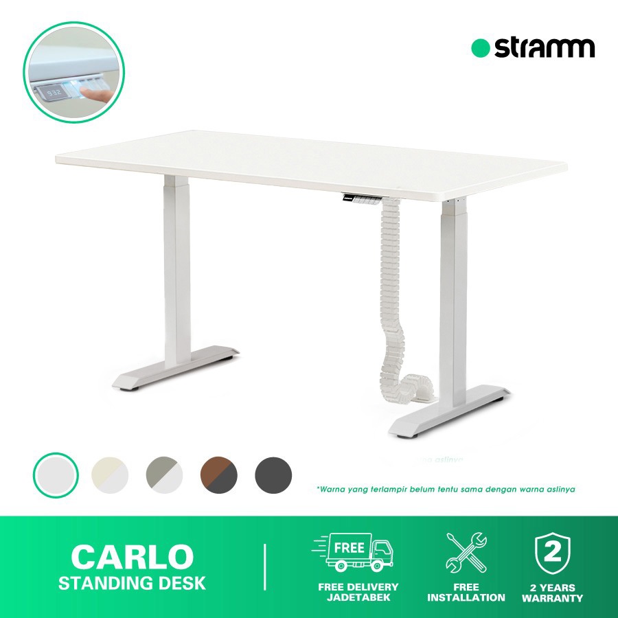 Jual Meja Kerja Adjustable Standing Desk Stramm Carlo SF + CMS | Shopee ...