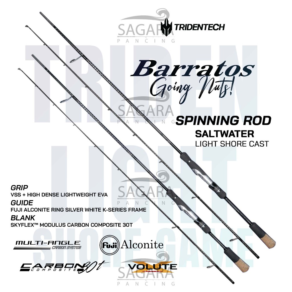 Jual Joran Tridentech Barratos Joran Light Popping Joran Casting Ring Sudah Fuji | Shopee Indonesia