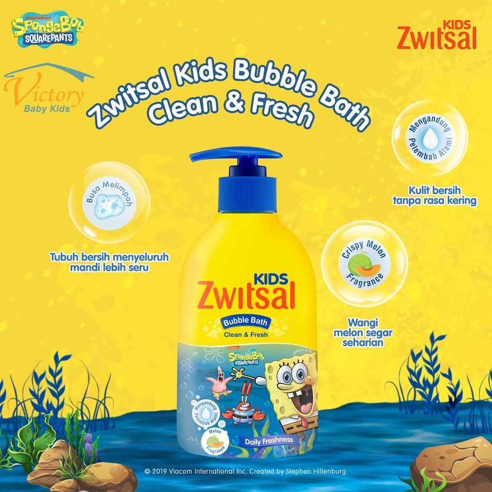 Jual Zwitsal Kids Bubble Bath Blue Clean & Fresh 280 ml | Shopee Indonesia