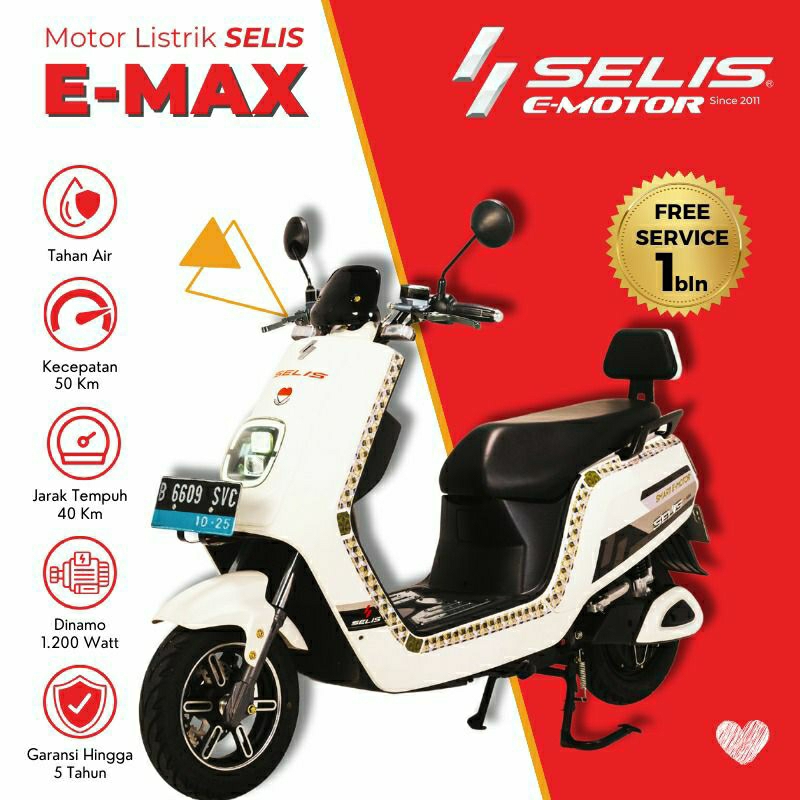 Jual SELIS - Motor Listrik Tipe E-Max - Battery SLA | Shopee Indonesia