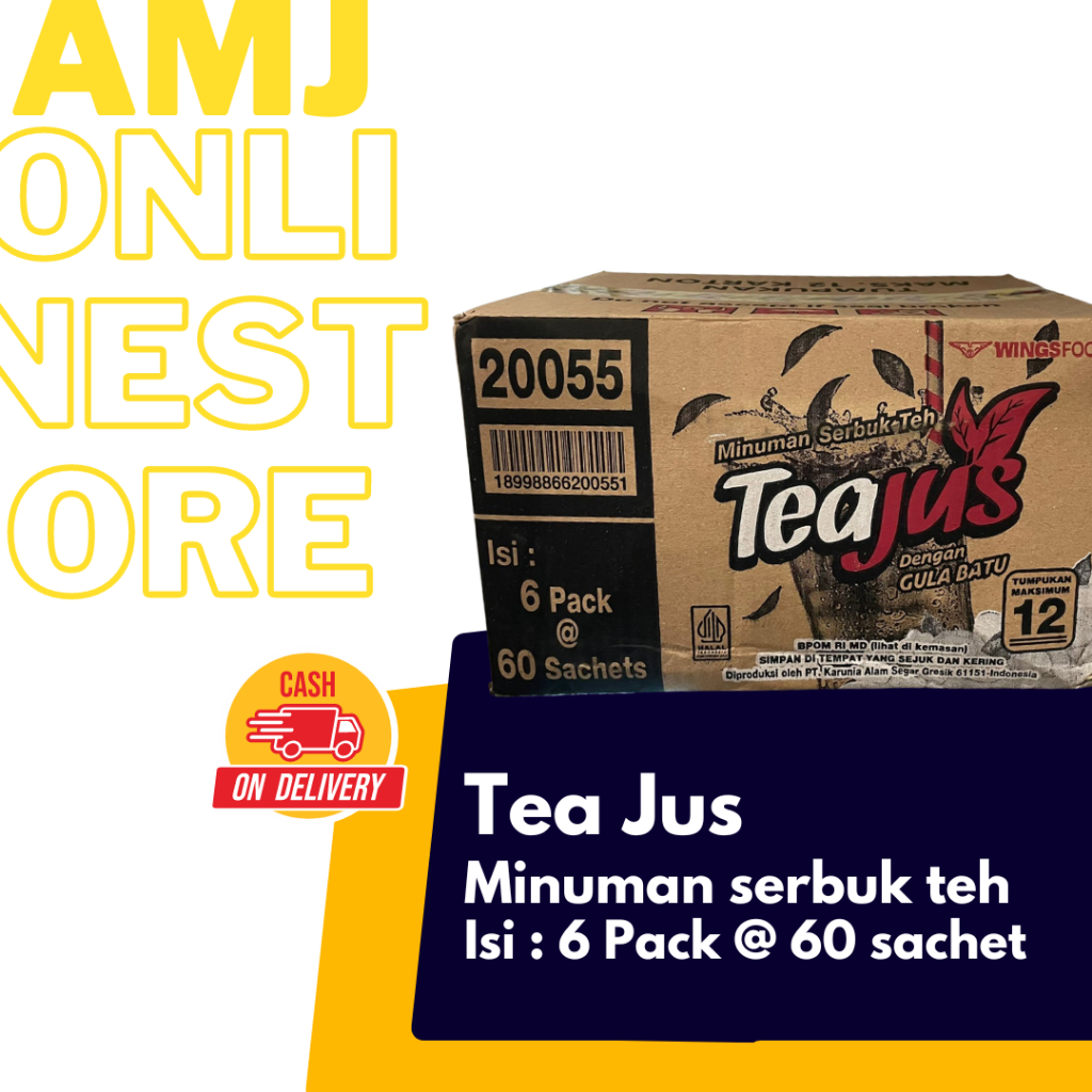 Jual Teajus Minuman Serbuk teh 1 Dus isi 6 pack@60sachet | Shopee Indonesia