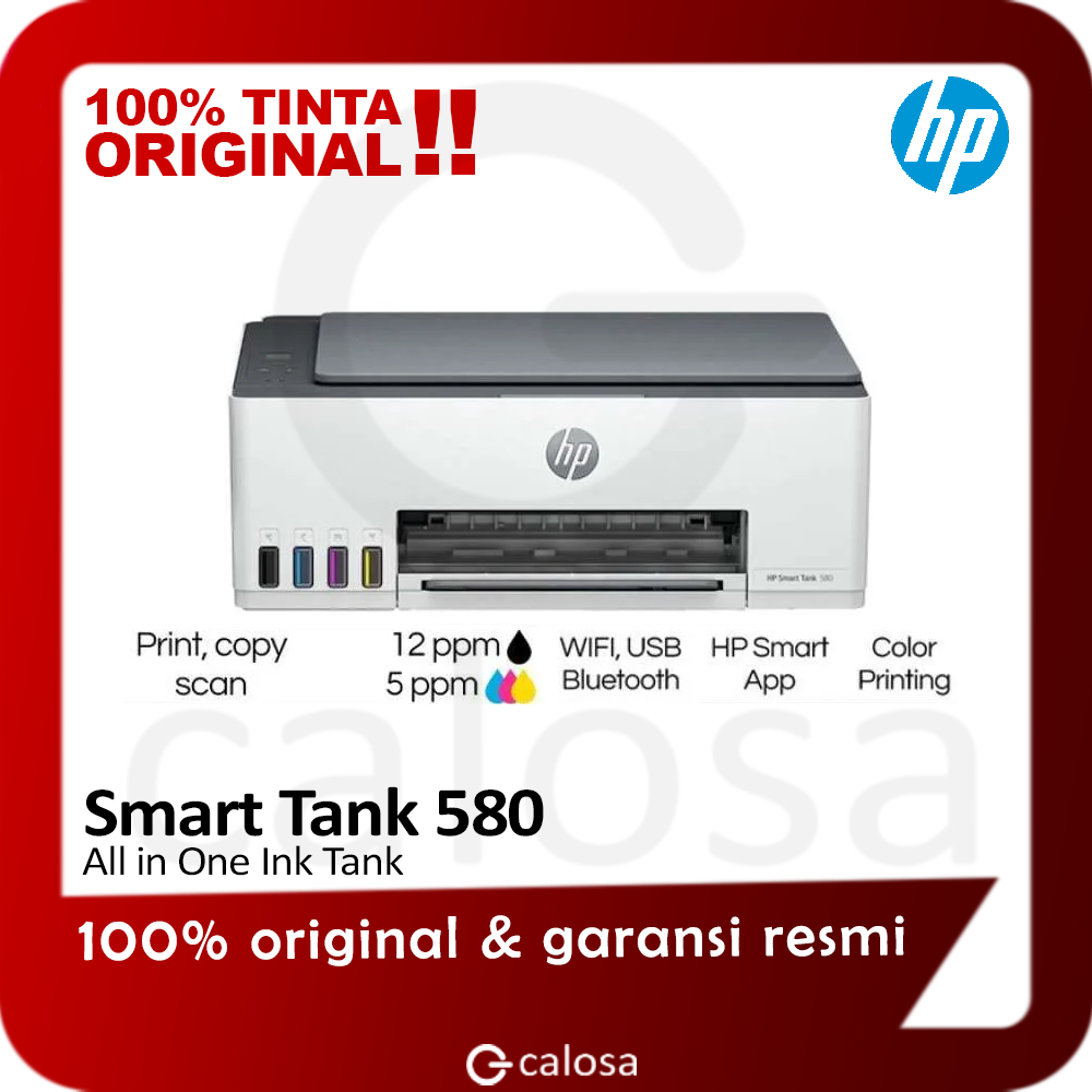 Jual Original Tinta Printer All in One HP Smart Tank 580 Print Scan ...
