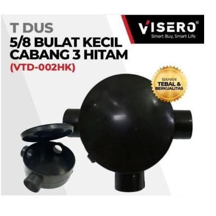 Jual T DUS Hitam 5/8 Inc Tee Doz Tempat Cabang Kabel Instalasi Listrik ...