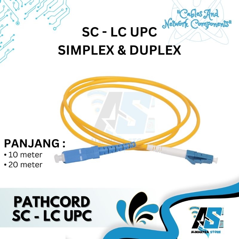 Jual PATHCORD SC/UPC - LC/UPC 20 Meter Duplex Simplex | Shopee Indonesia