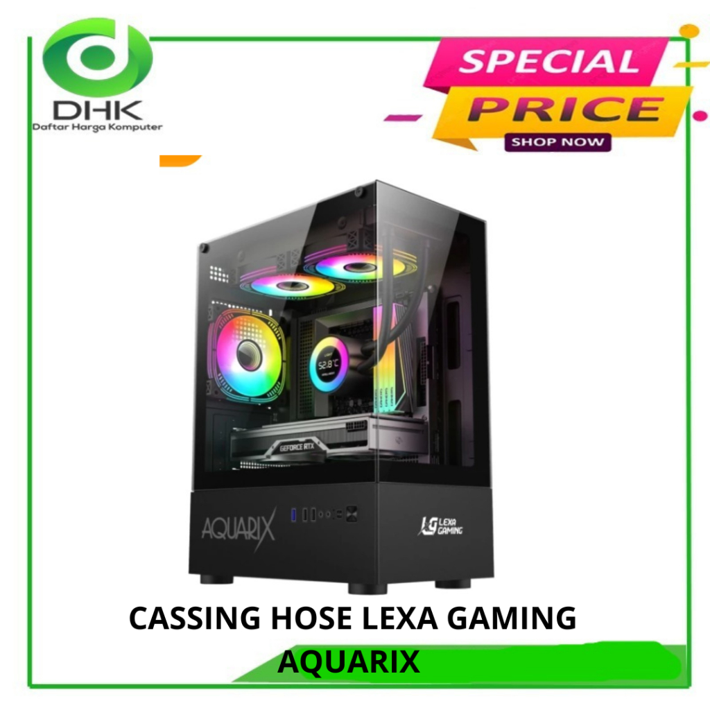 Jual Casing Hose Lexa Gaming Aquarix 3 fan RGB | Shopee Indonesia