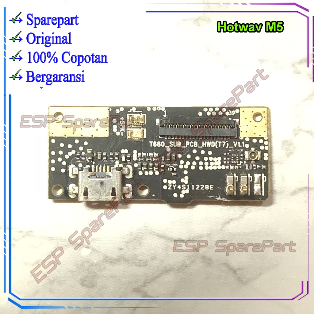 Jual Hotwav M5 papan konektor cas pcb ui board charger mesin bawah copotan | Shopee Indonesia