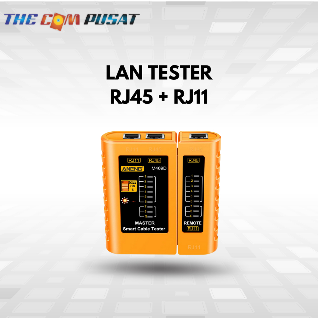Jual TESTERY | CABLE TESTER ANENG M469D YELLOW / LAN TESTER RJ45 + RJ11 ...