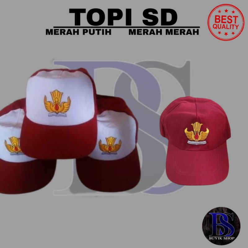 Jual TOPI SD TOPI SD BORDIR TOPI SD MERAH PUTIH | Shopee Indonesia