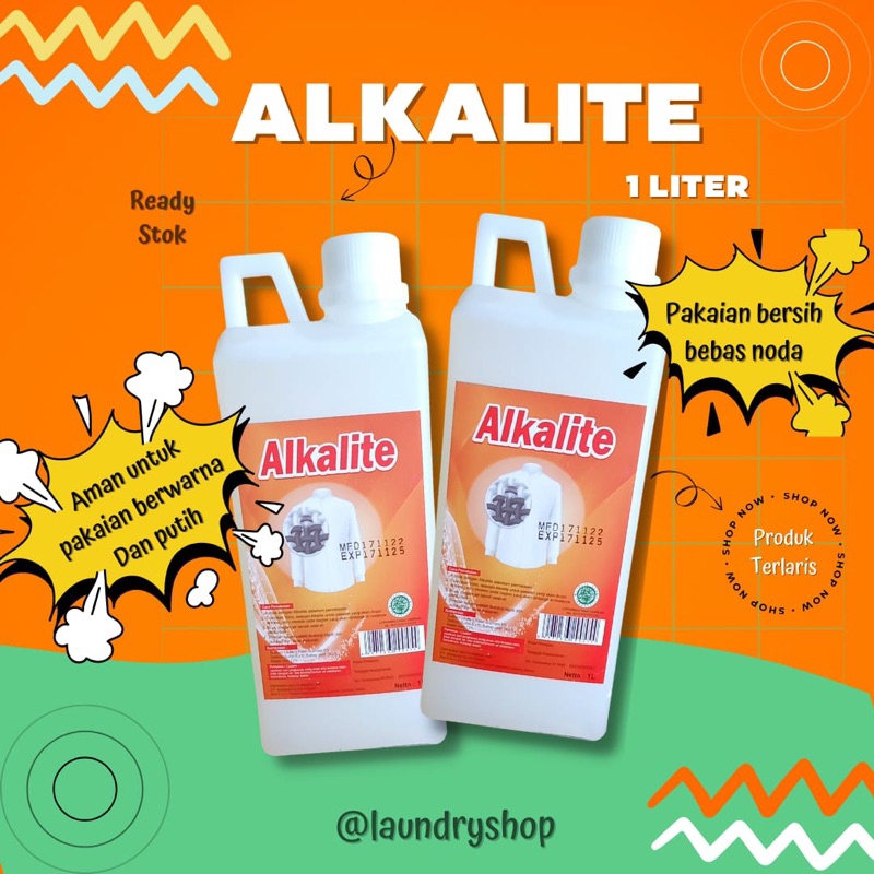 Jual Alkalite / Alkali Laundry Cair Penghilang Noda Bandel / Pembuka Serat Kain /Anti Noda ...