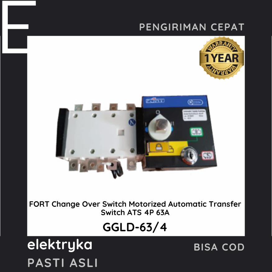 Jual FORT Change Over Switch Motorized Automatic Transfer Switch ATS 4P 63A GGLD-63/4 | Shopee ...