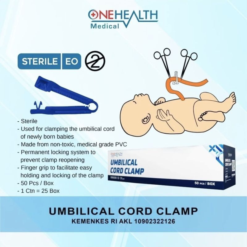 Jual Klik Clamp Onehealth / Umbilical Cord Clamp / Klem Tali Pusar Bayi ...