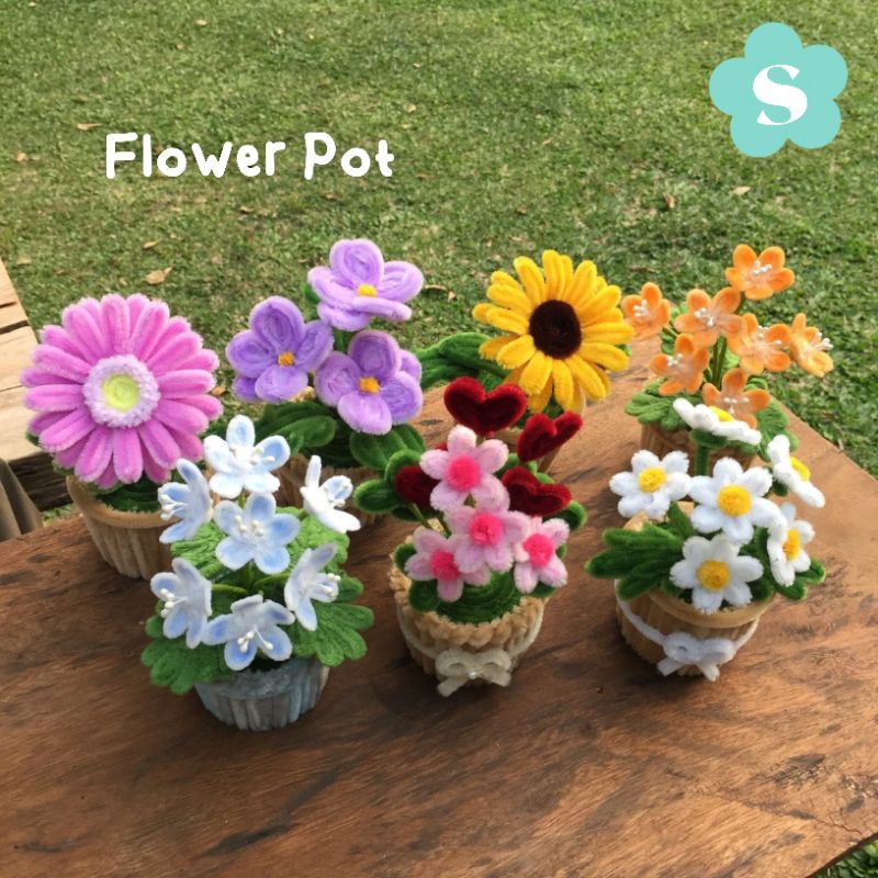 Jual FLOWER POT | Bunga Pot Kawat Bulu/Pot Mini Kawat Bulu | Shopee ...