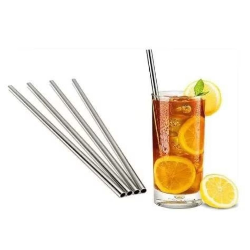 Jual SEDOTAN MINUMAN STAINLESS STEEL LURUS DAN BENGKOK SEDOTAN BESI ...