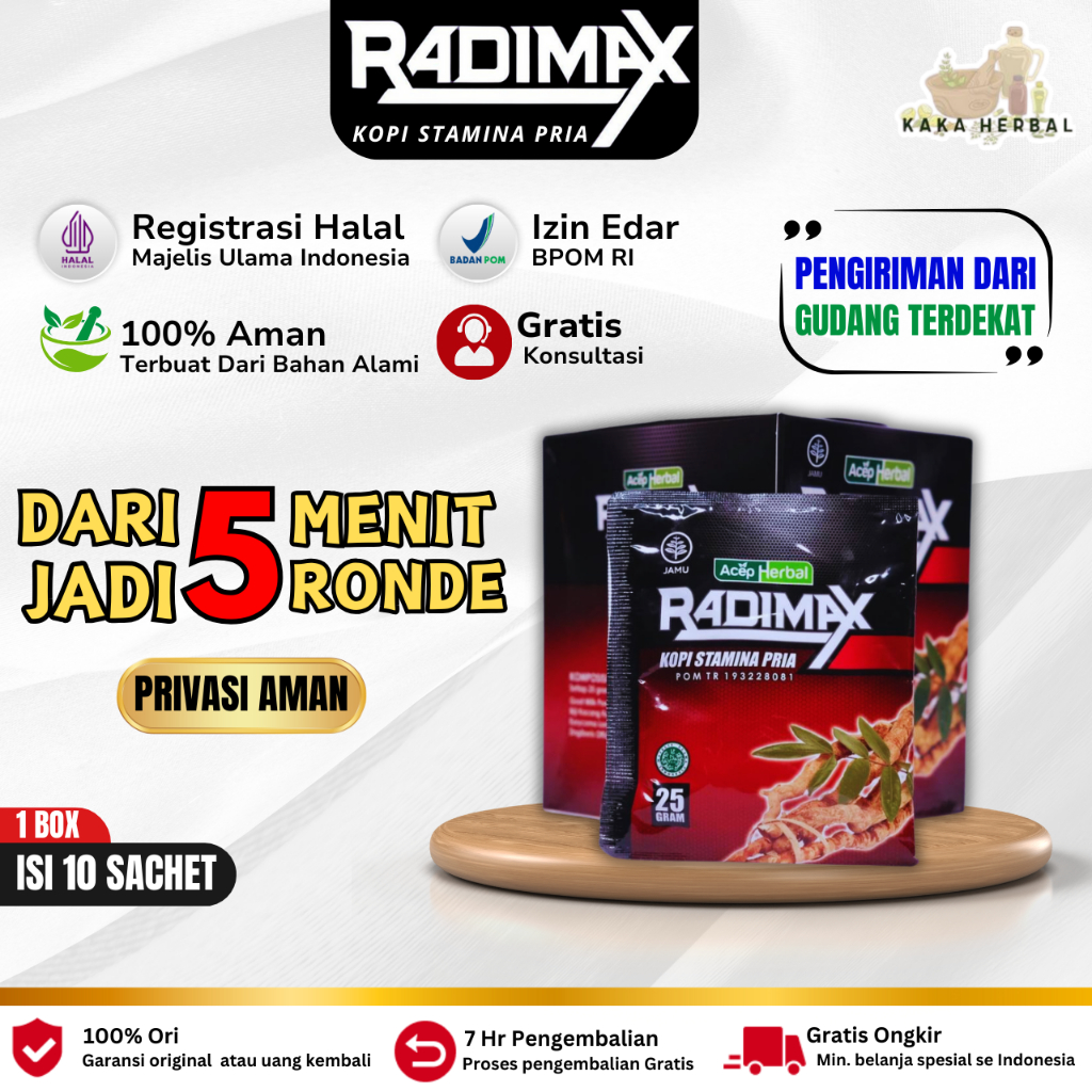 Jual RADIMAX MINUMAN KOPI STAMINA PRIA TAHAN LAMA SEMALAMAN 1 BOX ISI ...
