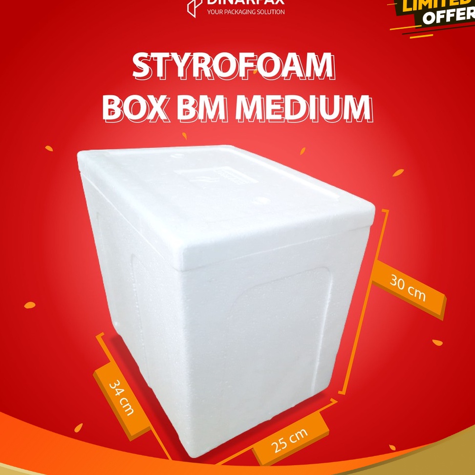 Jual REWARD PROGRAM Styrofoam Box BM Medium Dinar Box BM UK 34x25x3CM ...