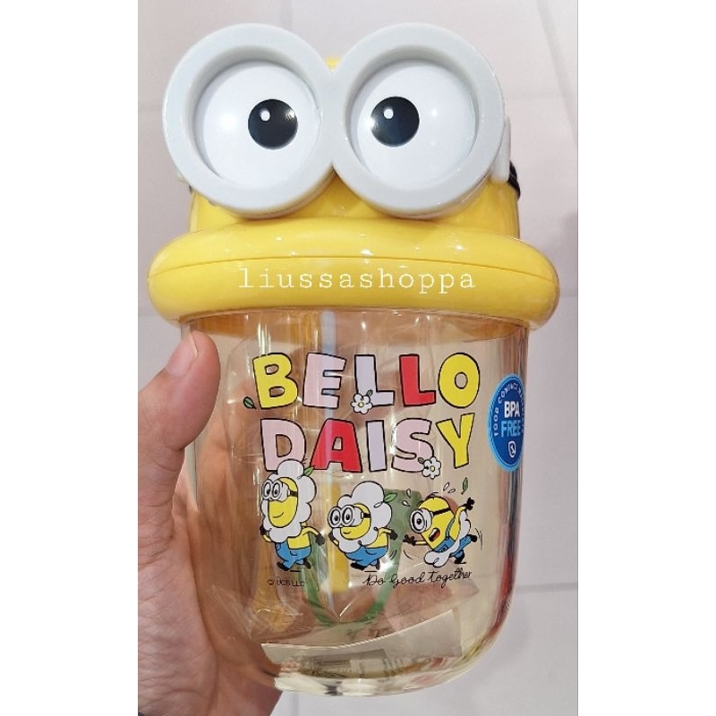 Jual Botol Miniso - Daisy Minions Collection Bottle with Straw (590ml ...