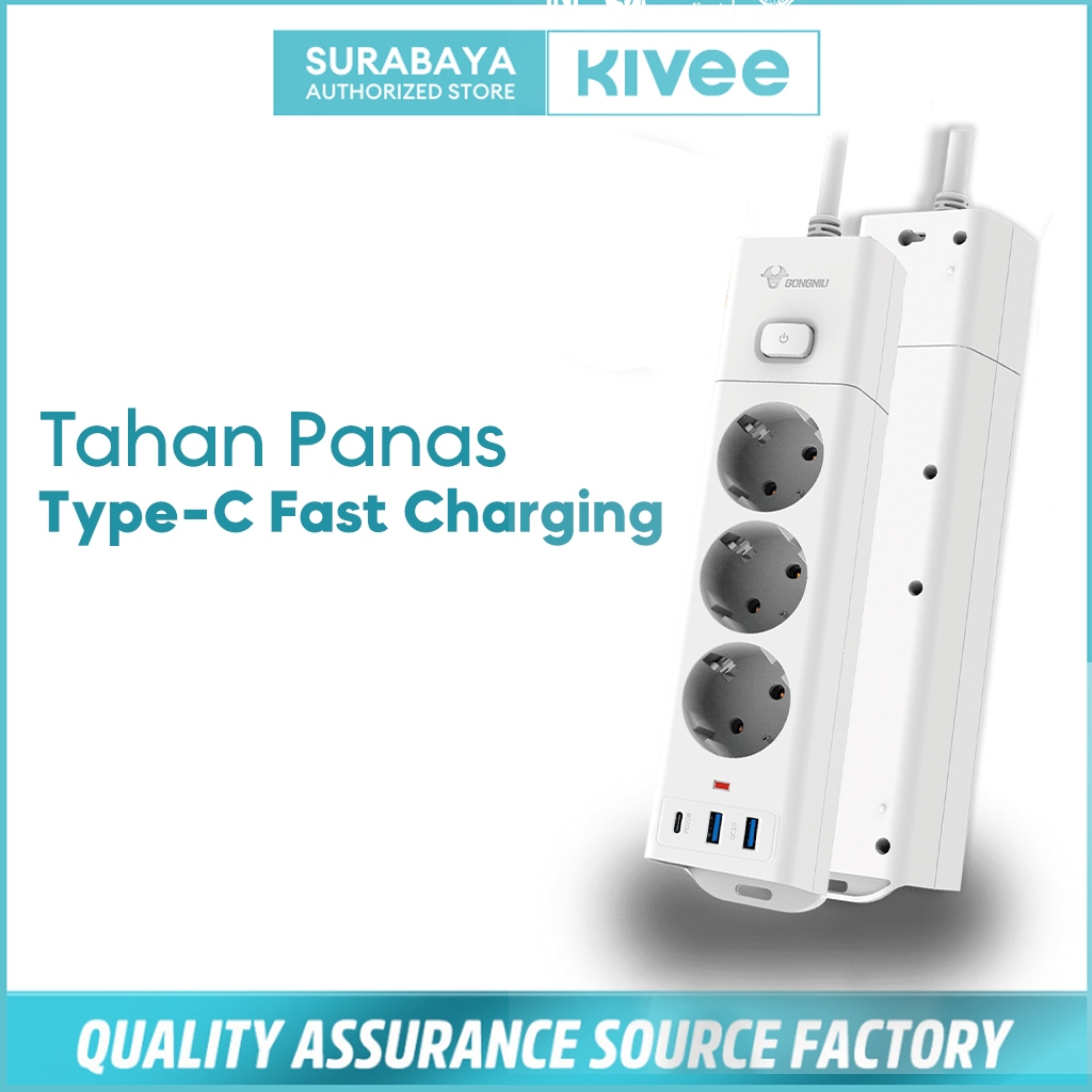 Jual KIVEE SBY Colokan Terminal Usb Portable Stop Kontak 3 Sekat * 1.2 ...