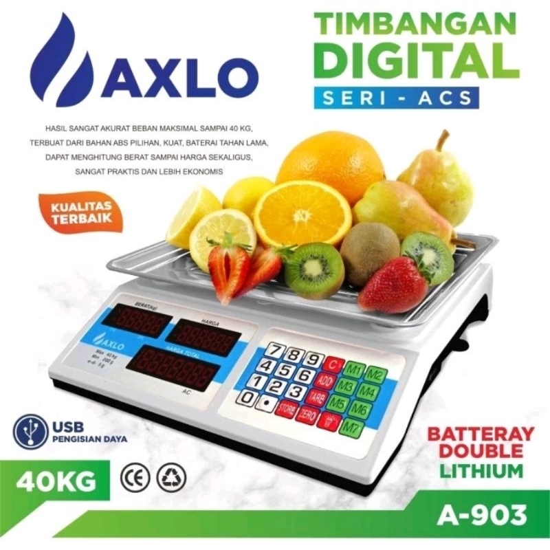Jual TIMBANGAN DIGITAL AXLO-903 40KG timbangan laundry digital ...