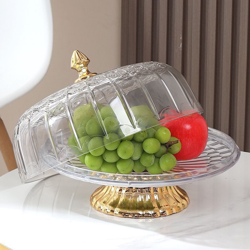 Jual TEMPAT KUE CAKE MEWAH AKRILIK ACRYLIC BENING PUTIH GOLD | Shopee ...
