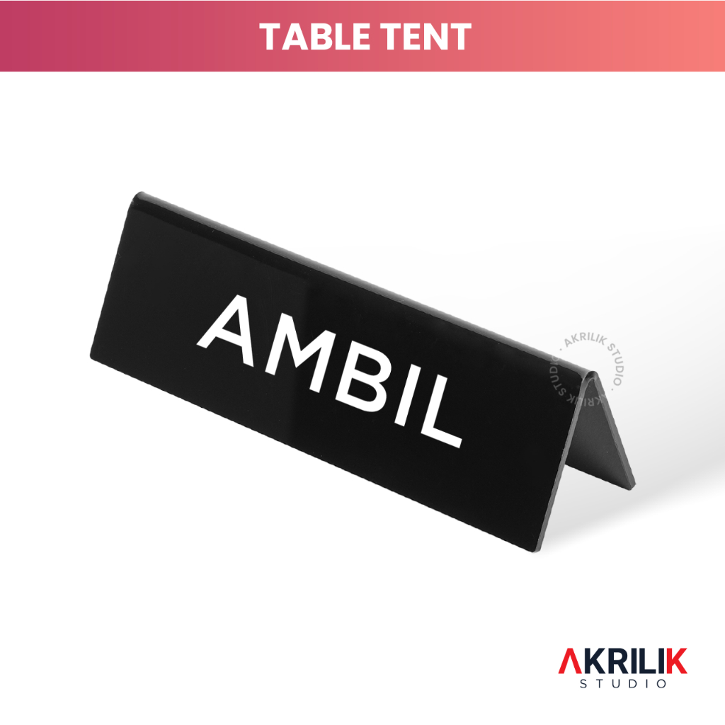 Jual Sign Meja Ambil Penanda Petunjuk Pemesanan Table Sign Acrylic ...