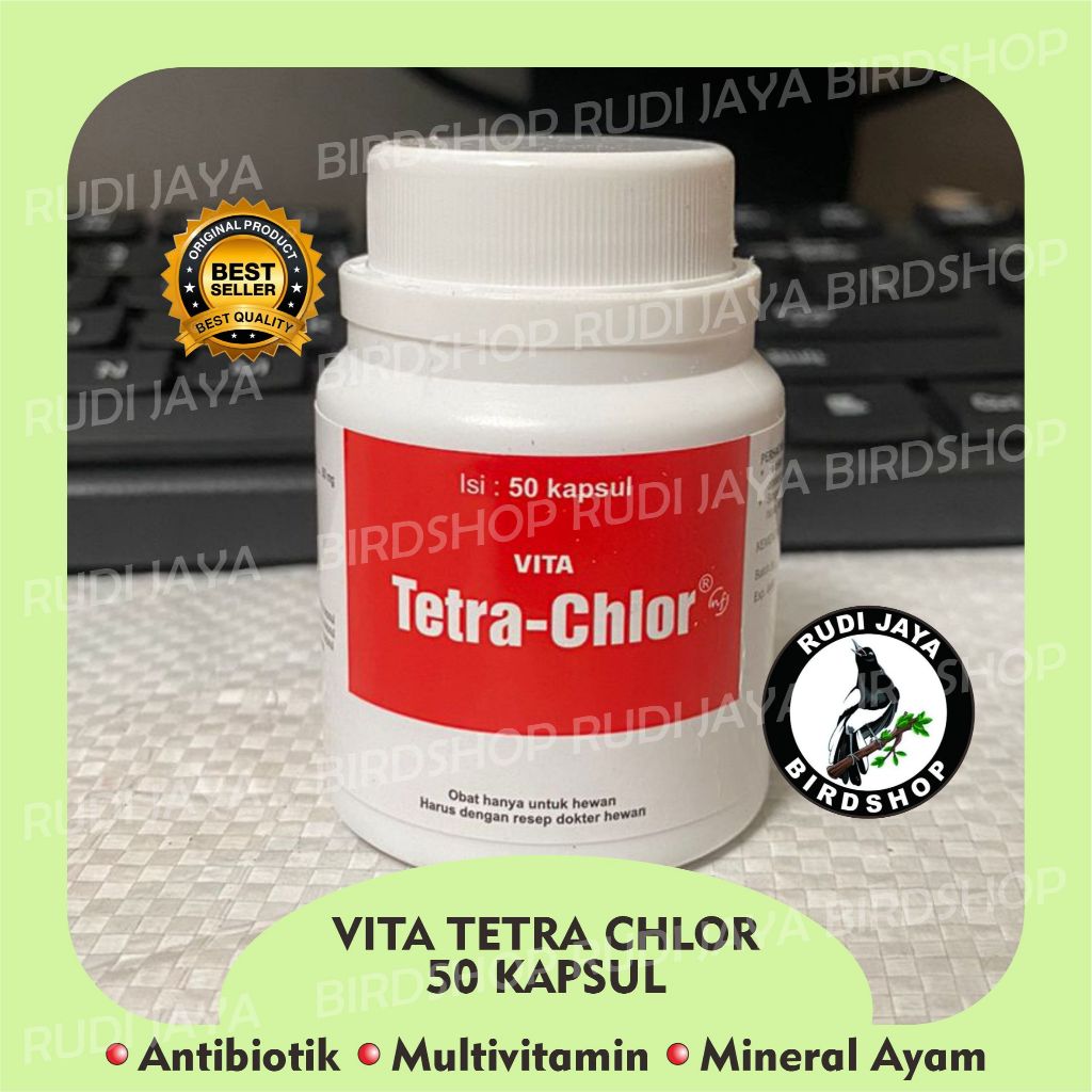Jual TETRA-CHLOR TETRACLOR TETRACHLOR 1 BOTOL 50 KAPSUL OBAT AYAM ...