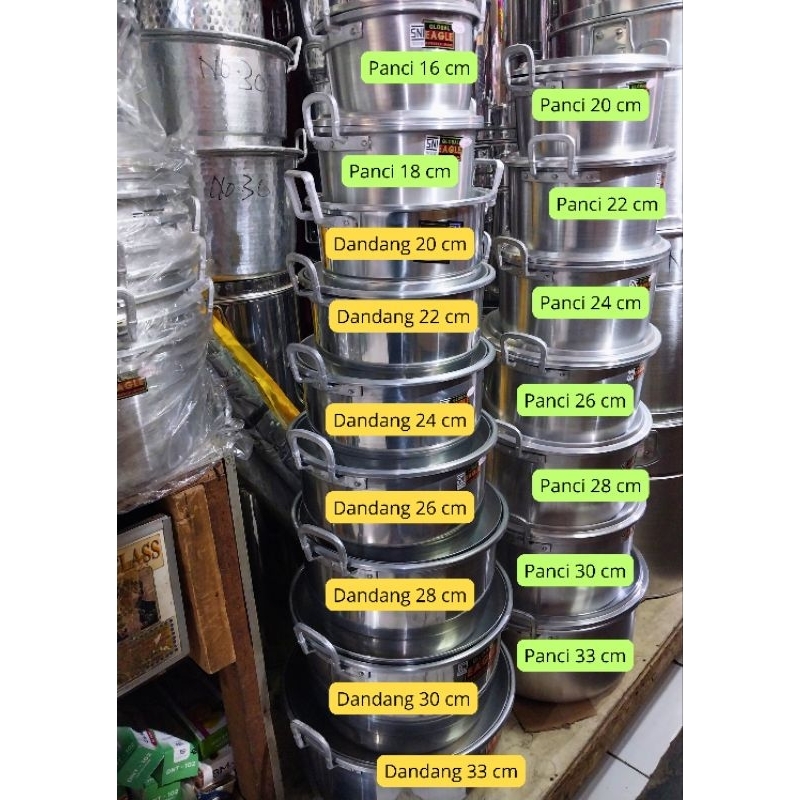 Jual Panci dandang kukus sarangan global eagle 20, 22,24,26,28,30,33 cm | Shopee Indonesia