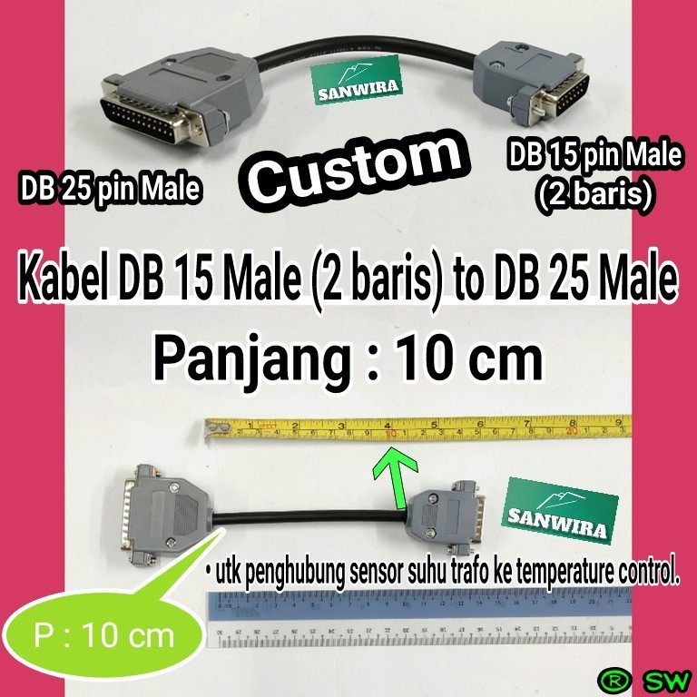Jual Kabel DB 15 Male to DB 25 Male / Kabel Penghubung Sensor Suhu ...