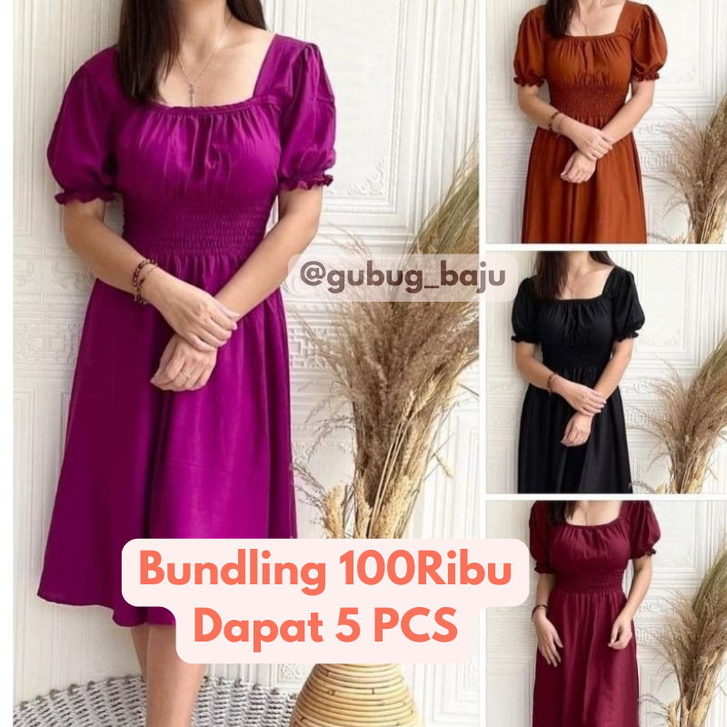 Jual Paket 100Ribu Dapat 5 Dress Bali Bahan Katun Rayon Poly // Daster ...