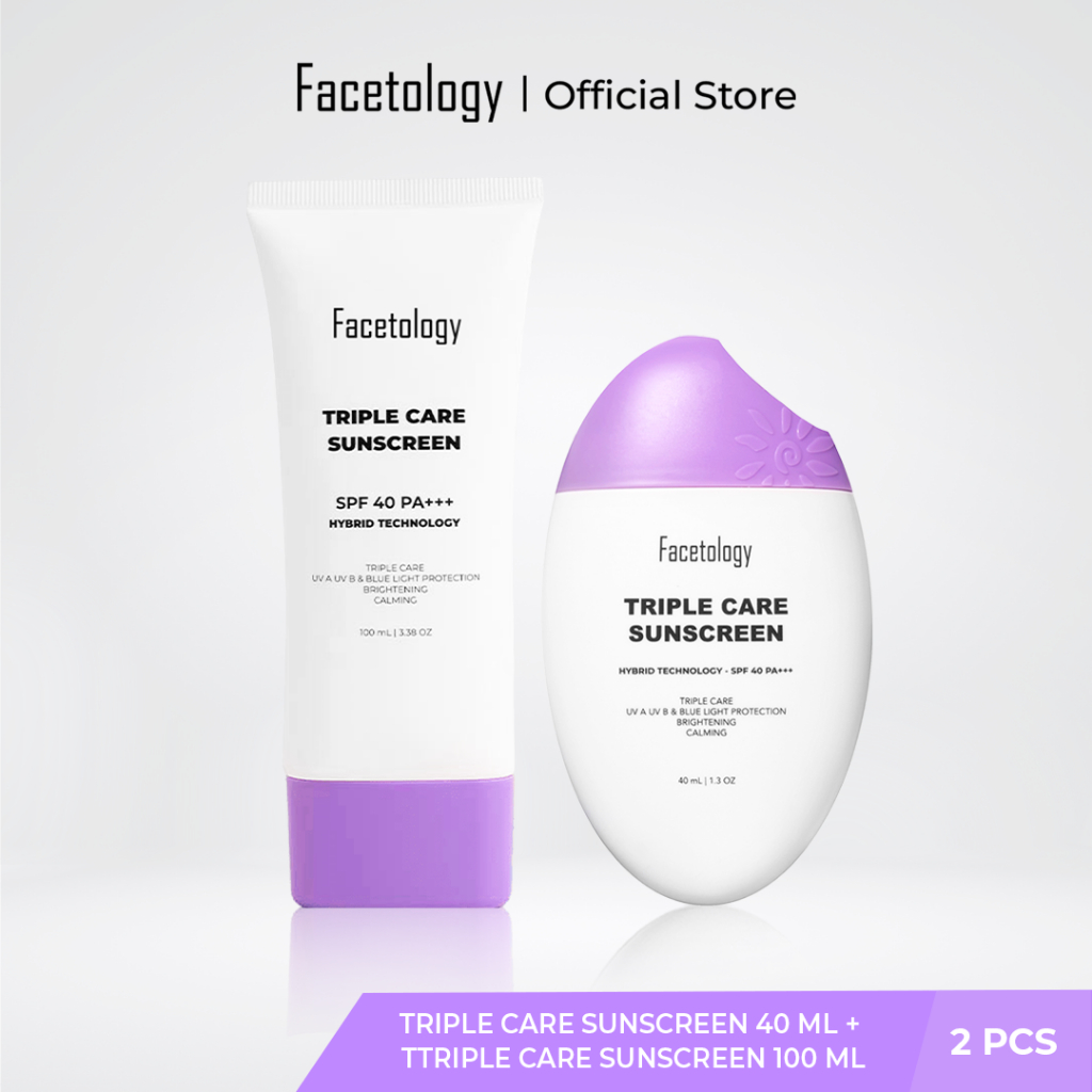 Jual Facetology Bundling Triple Care Sunscreen SPF 40 PA+++ 40ML & BIG ...