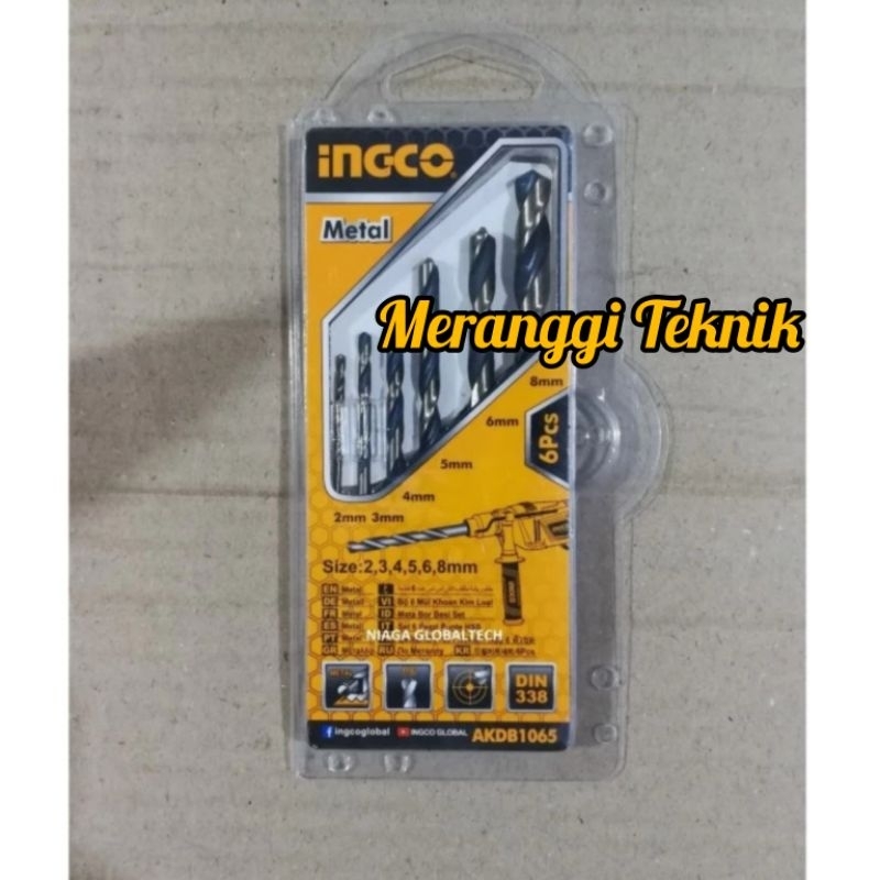 Jual id1434 Mata bor besi ingco set 6 pcs ukuran 2 - 8 mm | Shopee ...