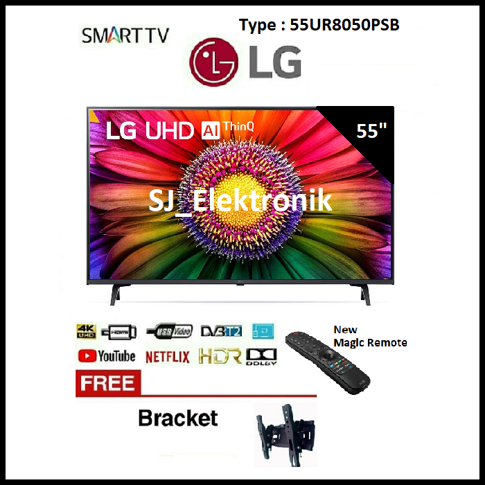Jual Braket + LED TV LG 55 Inch 55UR8050PSB - 55UR8050 Real 4K Smart ...