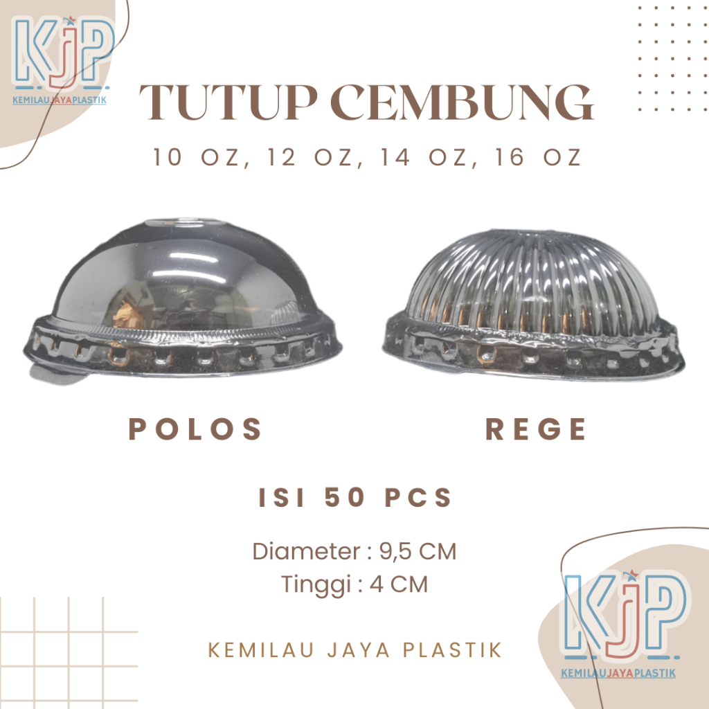 Jual Tutup Cup Cembung Polos atau Ulir Rege Untuk Gelas Plastik Ukuran ...