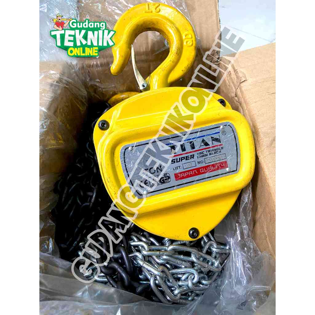 Jual Chain Block 5 Ton 10 5 Meter TITAN Manual Model Segitiga / Hoist ...