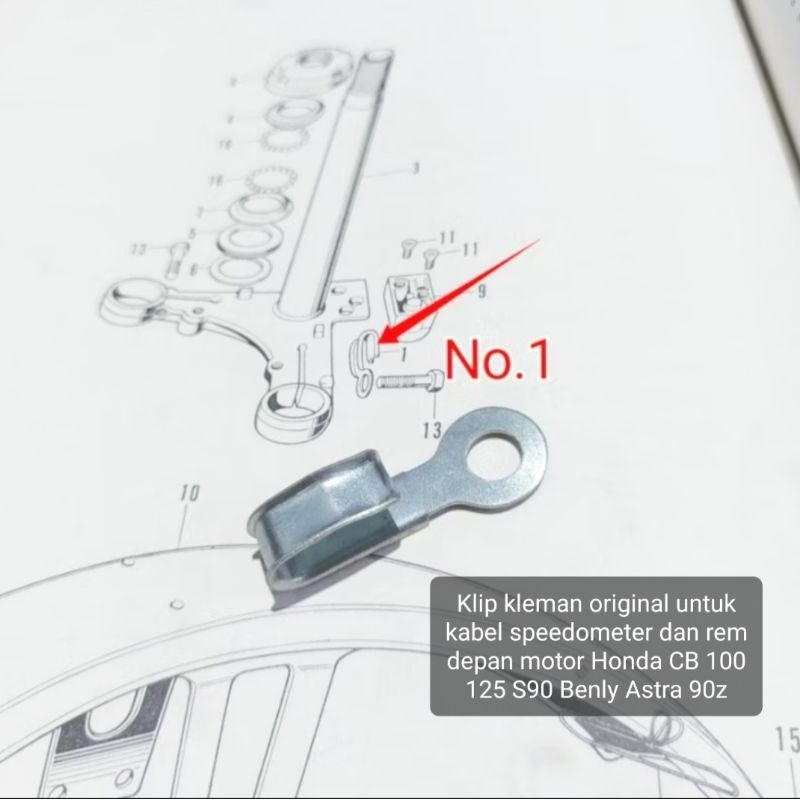 Jual KLIP KLEM ORIGINAL UNTUK KABEL SPEEDOMETER DAN REM DEPAN MOTOR ...