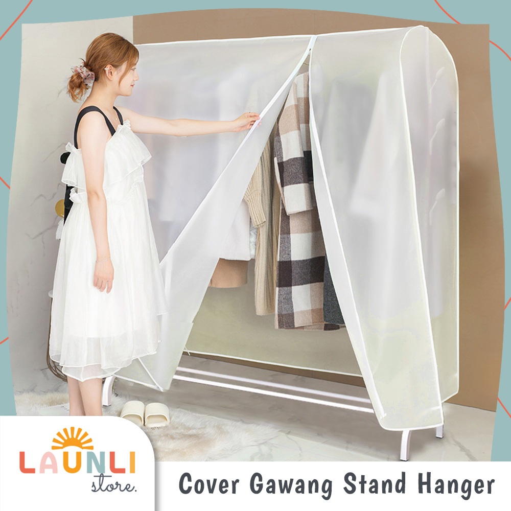 Jual Cover Baju Stand Hanger Full Covered Anti Debu Pelindung Pakaian ...