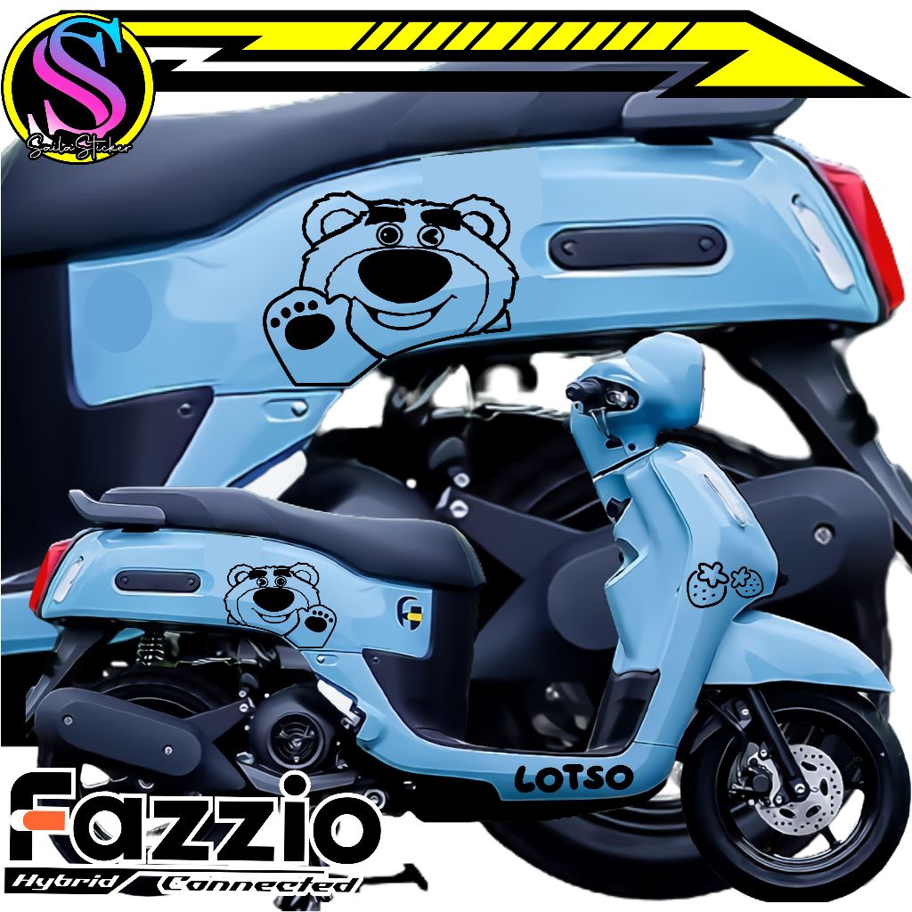 Jual 593/STICKER CUTTING/STRIPING FAZZIO/STIKER FAZZIO/STRIPING KARTUN ...