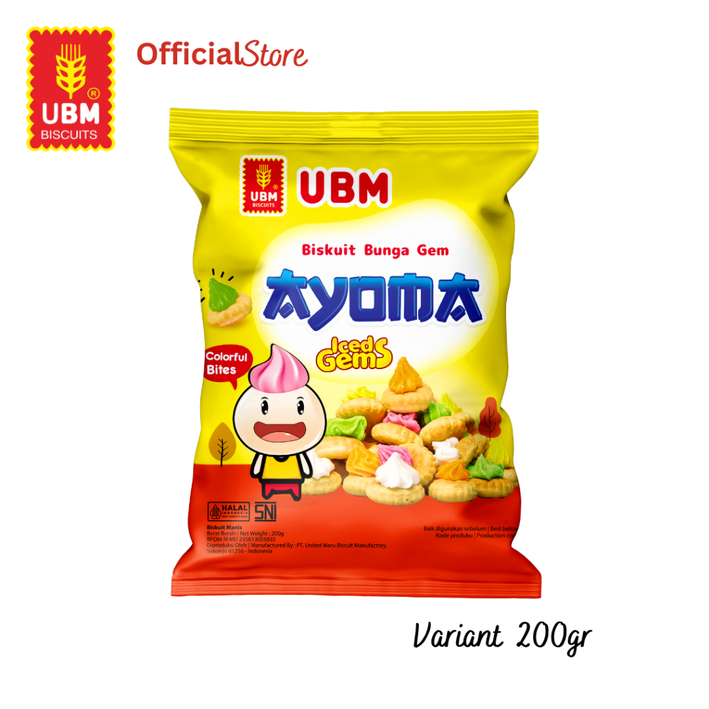 Jual UBM Biscuit Ayoma Iced Gem 200g | Shopee Indonesia