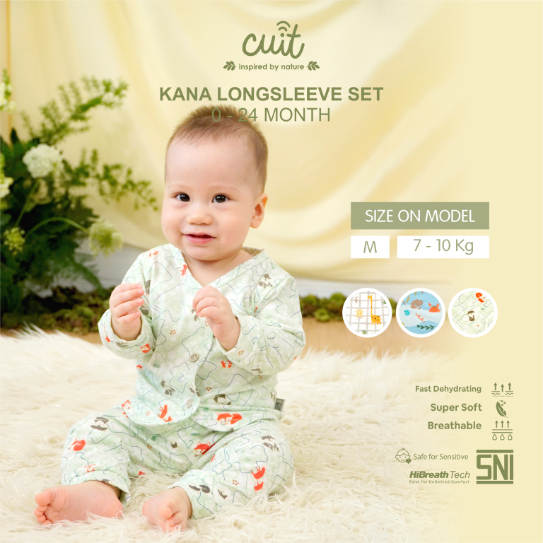 Jual Cuit Setelan Anak Bayi 0 - 2 Tahun Kaos Tangan Panjang Kana Motif Karakter | Shopee Indonesia