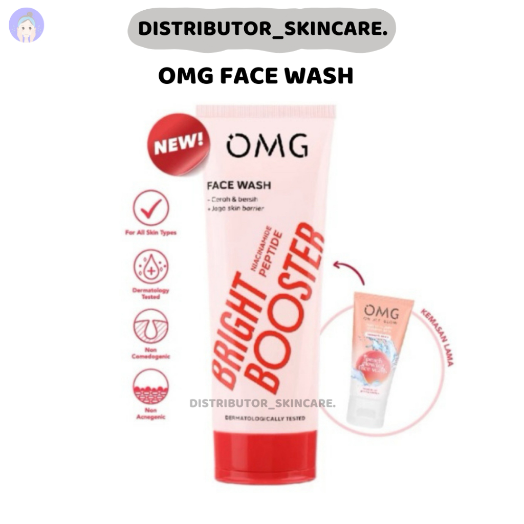 Jual OMG Oh My Glow Bright Booster Face Wash 50ml & 100ml - Tone Up ...
